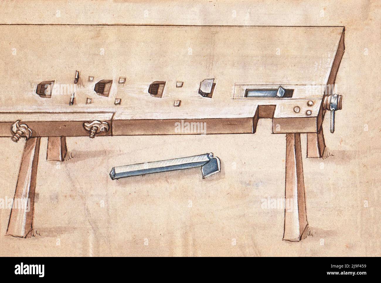 Medieval workbench hi-res stock photography and images - Alamy