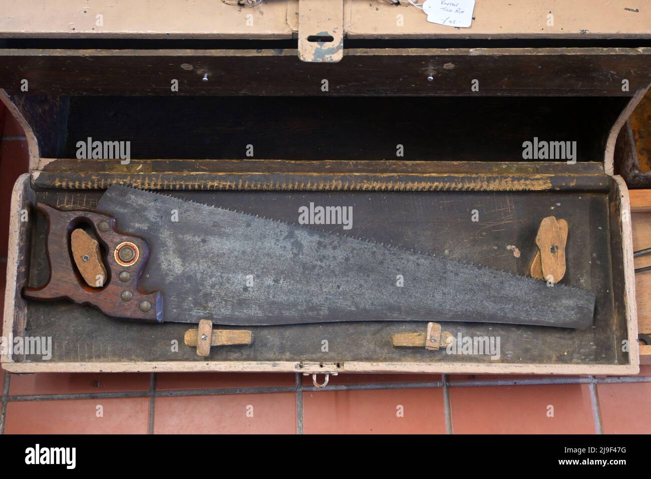 antique rip saw in box Stock Photo - Alamy