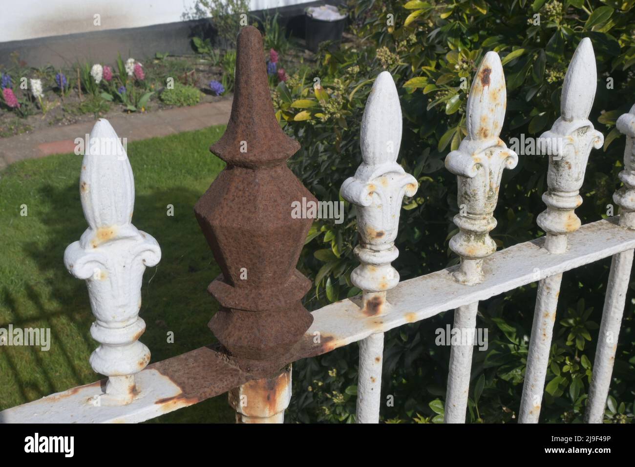iron garden fence, england Stock Photo - Alamy