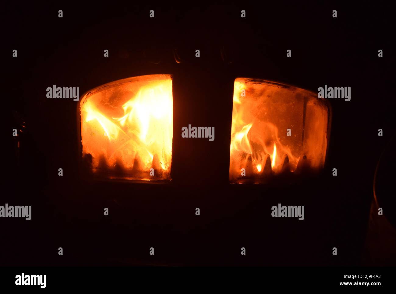 multi fuel burning stove Stock Photo - Alamy