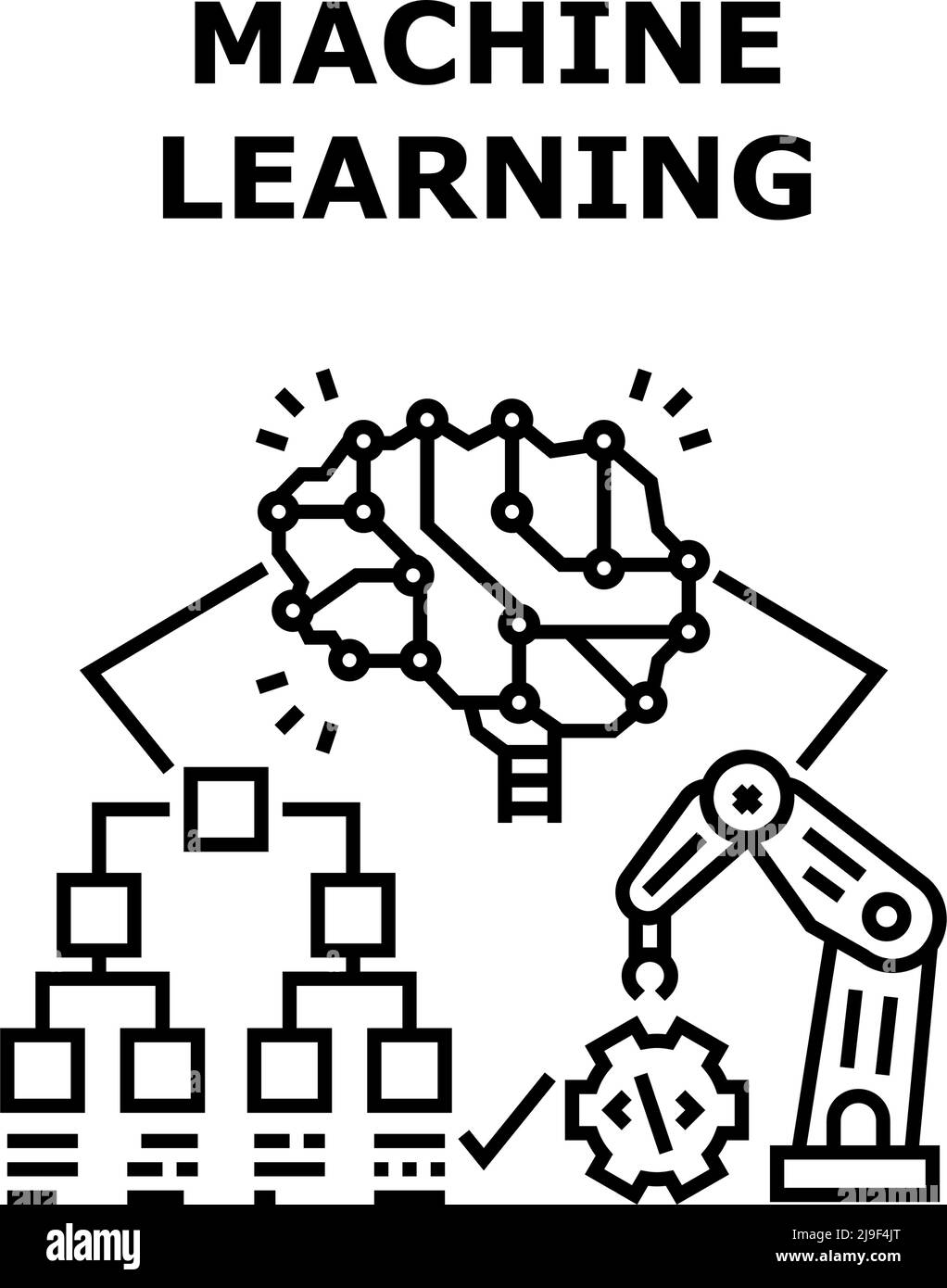 Machine Learning Vector Icon Concept. Machine Learning And Developing ...