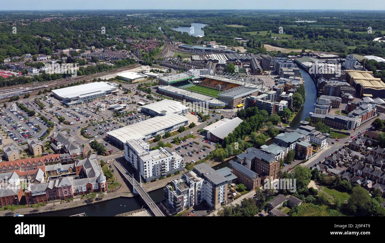 Norwich city stadium aerial hi-res stock photography and images - Alamy