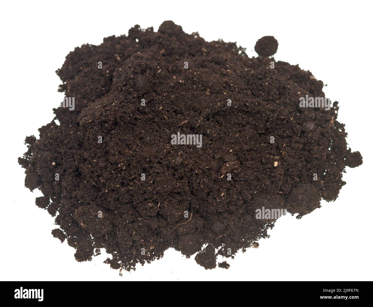 Soil isolated on white background Stock Photo - Alamy