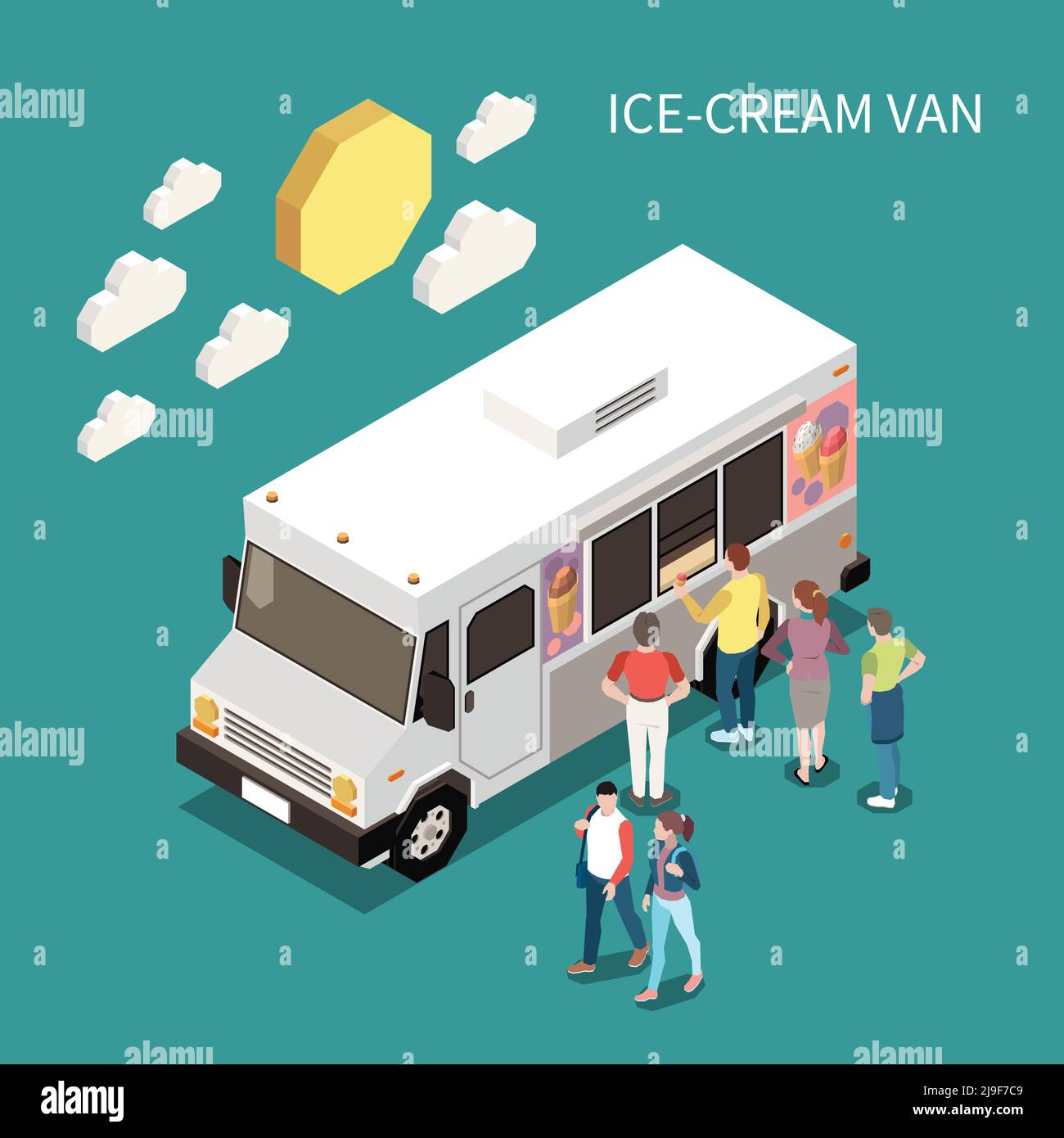 Standing at ice cream van hi-res stock photography and images - Alamy
