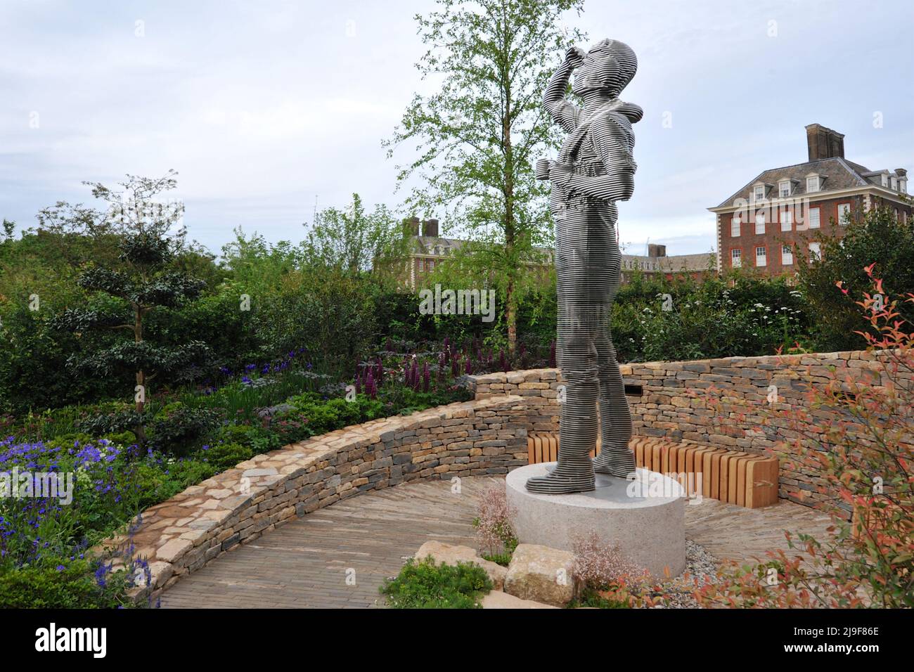 London, UK. 23rd May, 2022. A statue of a young WW2 pilot in the RAF ...
