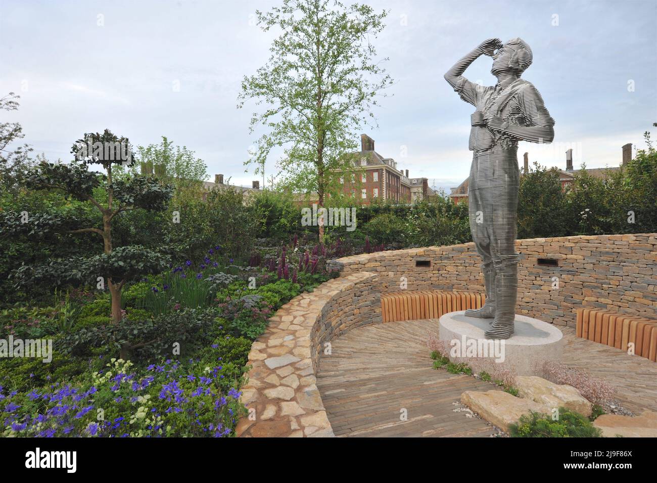 London, UK. 23rd May, 2022. A statue of a young WW2 pilot in the RAF ...