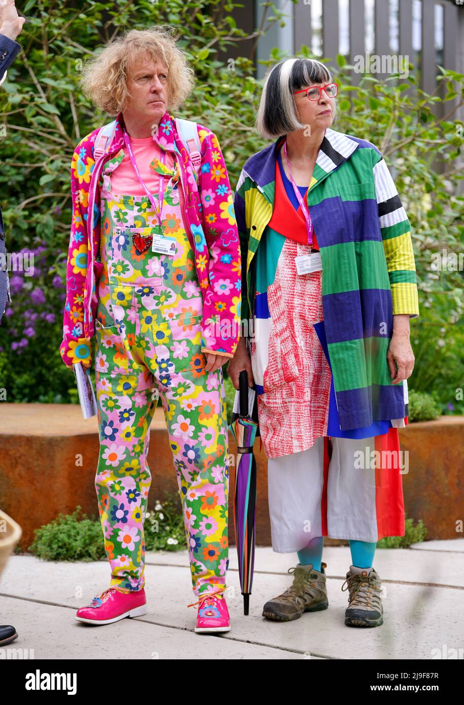 Grayson Perry and Philippa Perry during the RHS Chelsea Flower Show ...