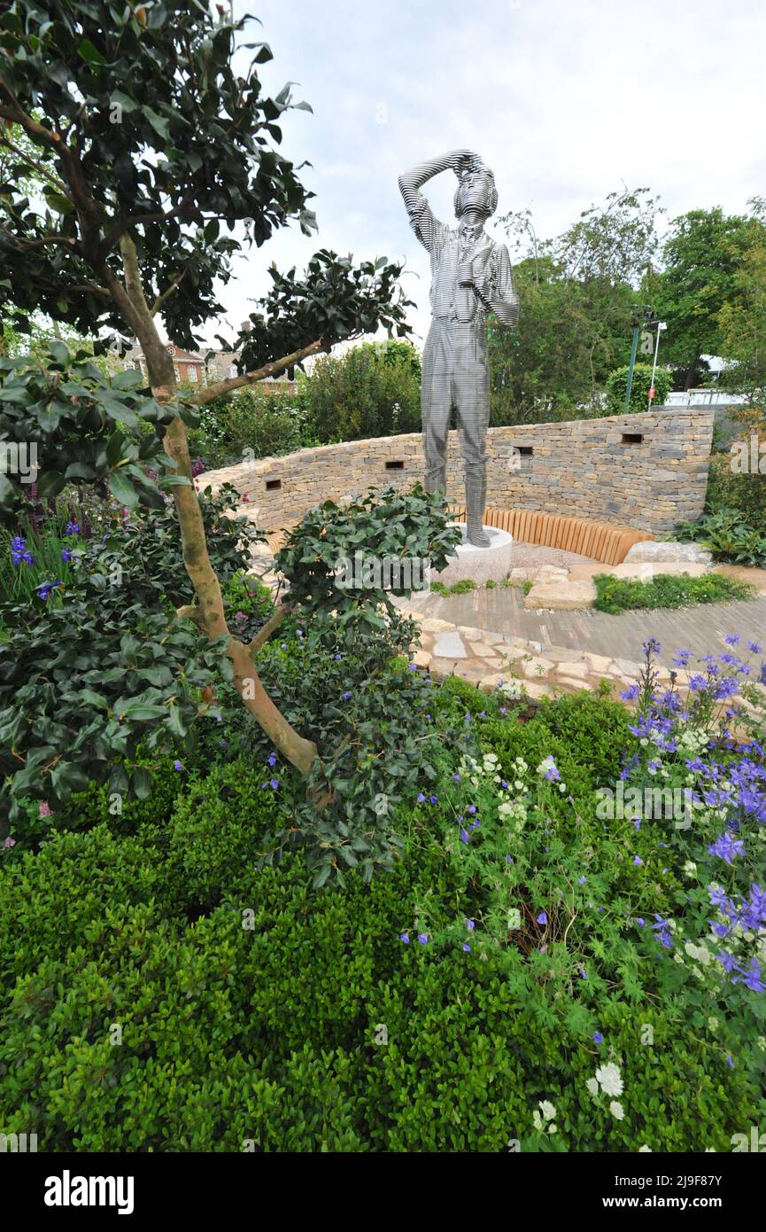 London, UK. 23rd May, 2022. A statue of a young WW2 pilot in the RAF ...