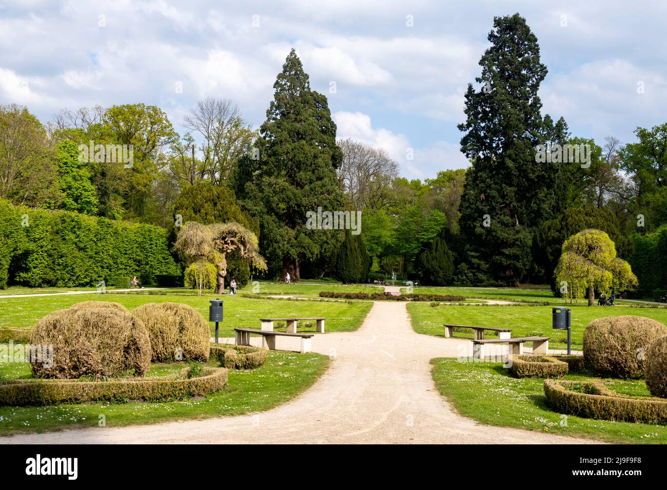 Deutschland, NRW, Erftstadt-Liblar, Wasserschloss Gracht, Schlosspark ...