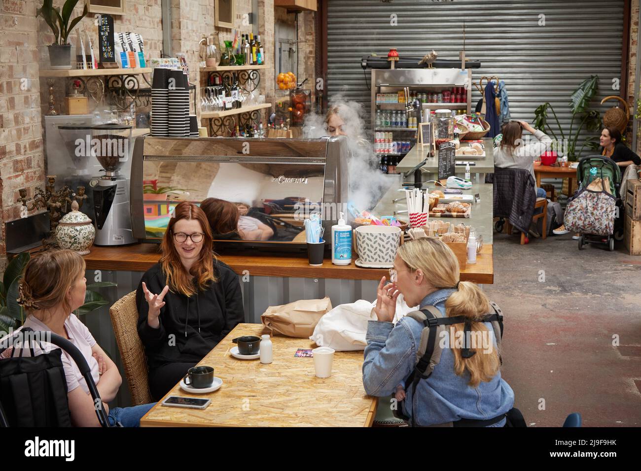 Patchworks cafe in Leyton, east London, UK, providing coffee, pastries ...