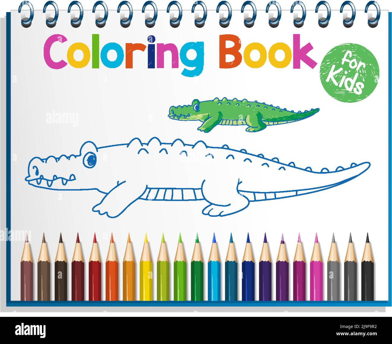Coloring book worksheet for kids illustration Stock Vector Image & Art ...