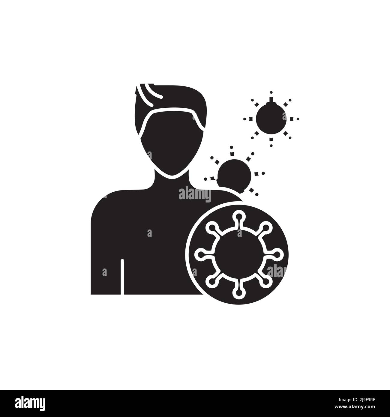 Autoimmune disease color line icon. Human diseases. Pictogram for web ...