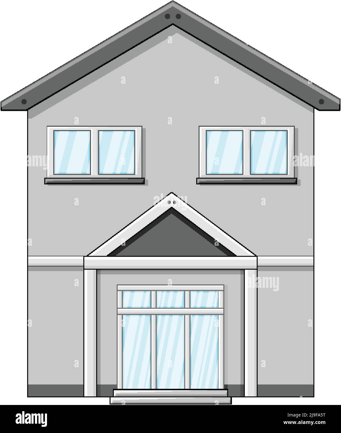 House with gray walls illustration Stock Vector Image & Art - Alamy