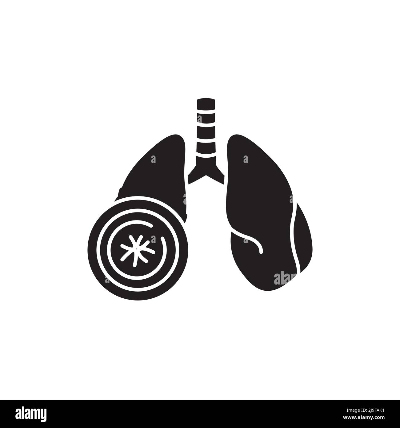 Bronchitis color line icon. Human diseases. Pictogram for web page ...