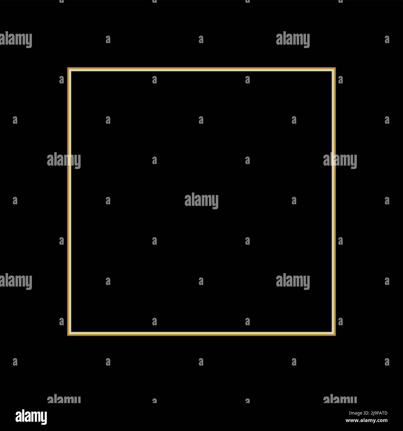 Square golden frame on wall Stock Vector Images - Alamy