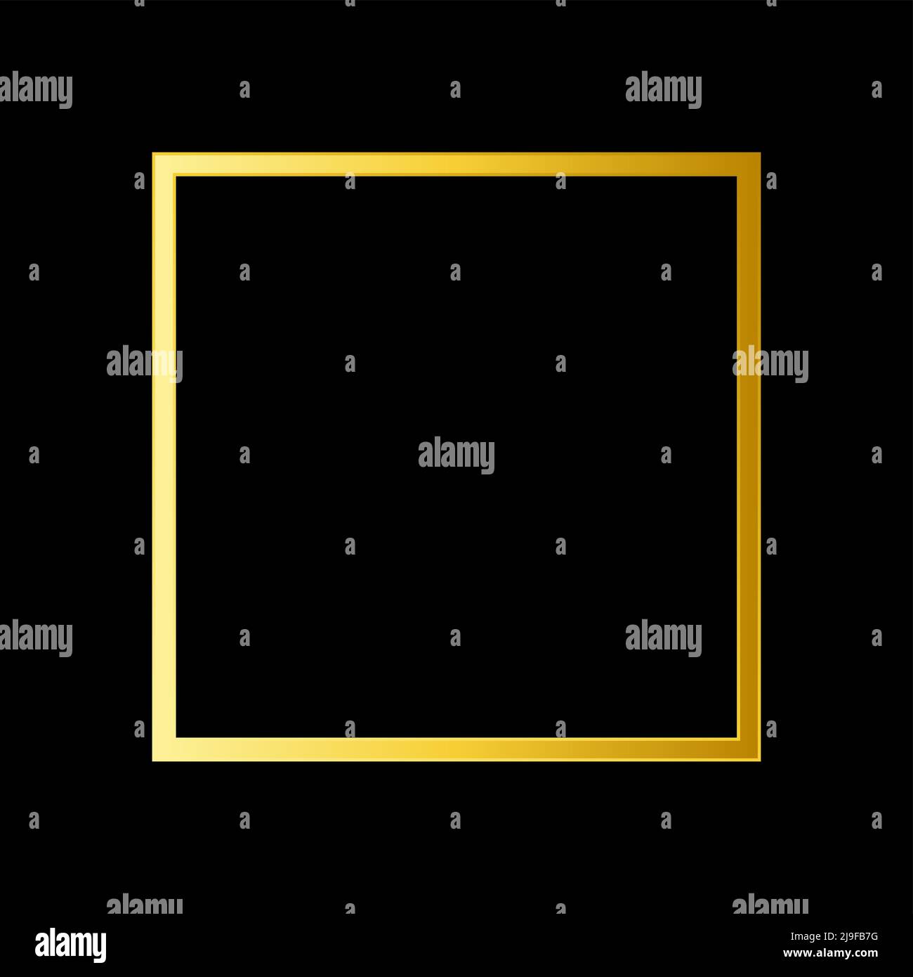 Square golden frame on wall Stock Vector Images - Alamy