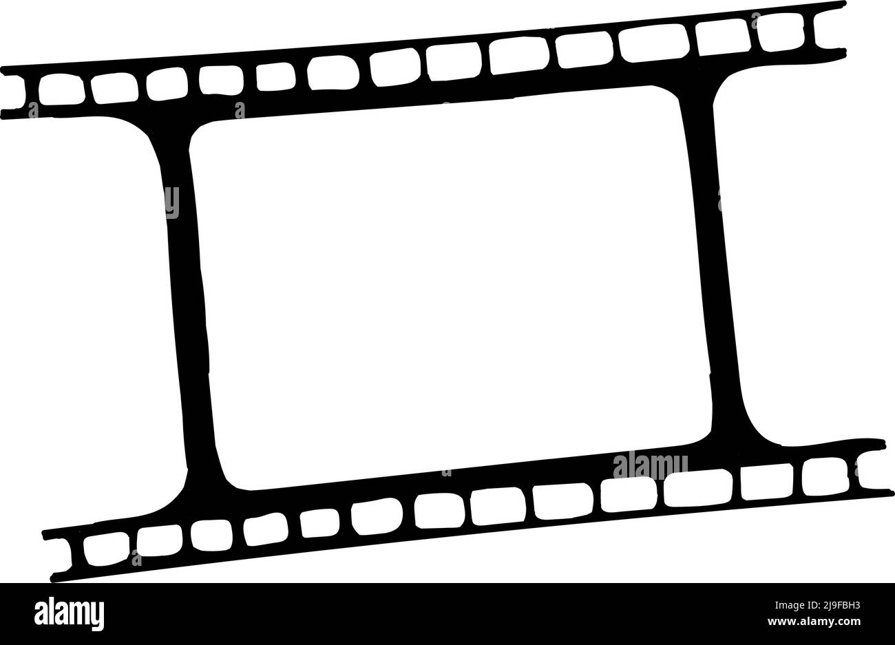 A hand-drawn, doodle-style icon with an outline of a film tape. Movie ...