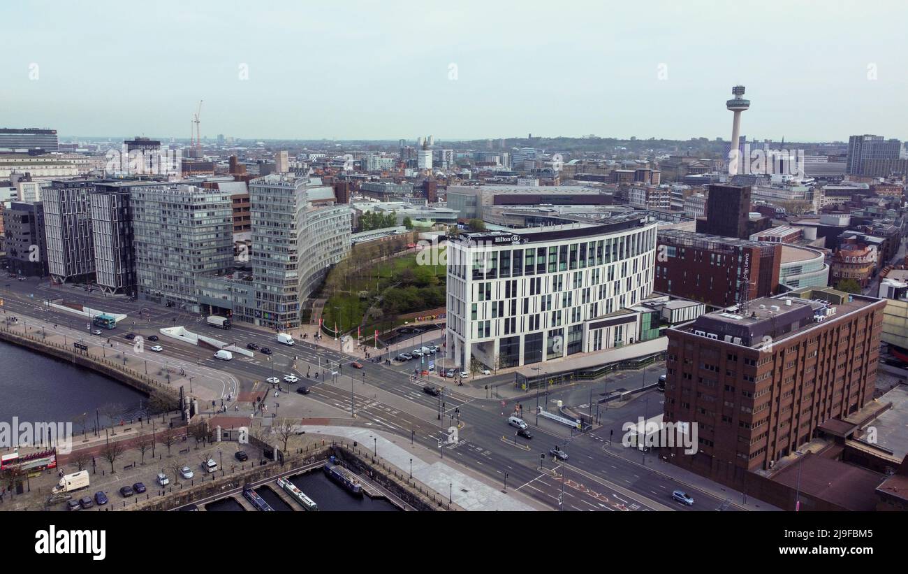 Liverpool drone aerial hi-res stock photography and images - Alamy