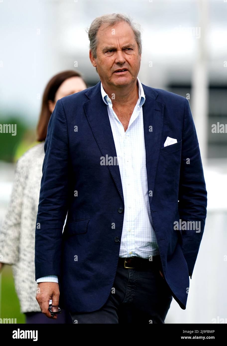 Harry Herbert, CEO of Highclere thoroughbred racing during the gallops ...