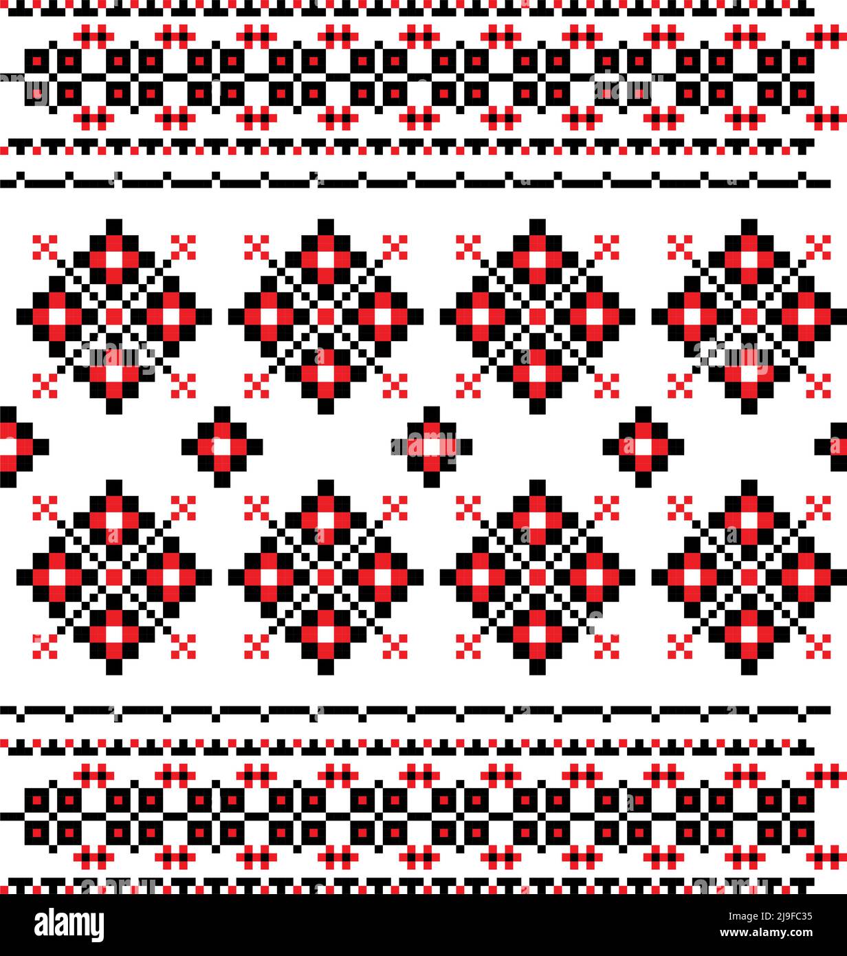 Famous Ukrainian folk seamless pattern design. Ethnic tradininal ...