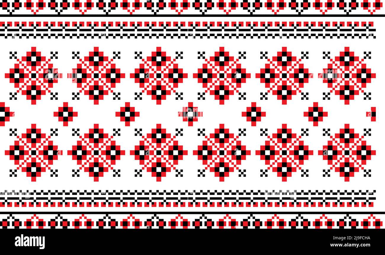 Famous Ukrainian folk seamless pattern design. Ethnic tradininal ...