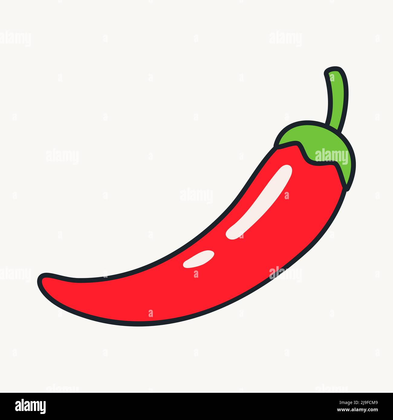 Cartoon vector funny cute Comic characters, chili pepper Stock Vector ...