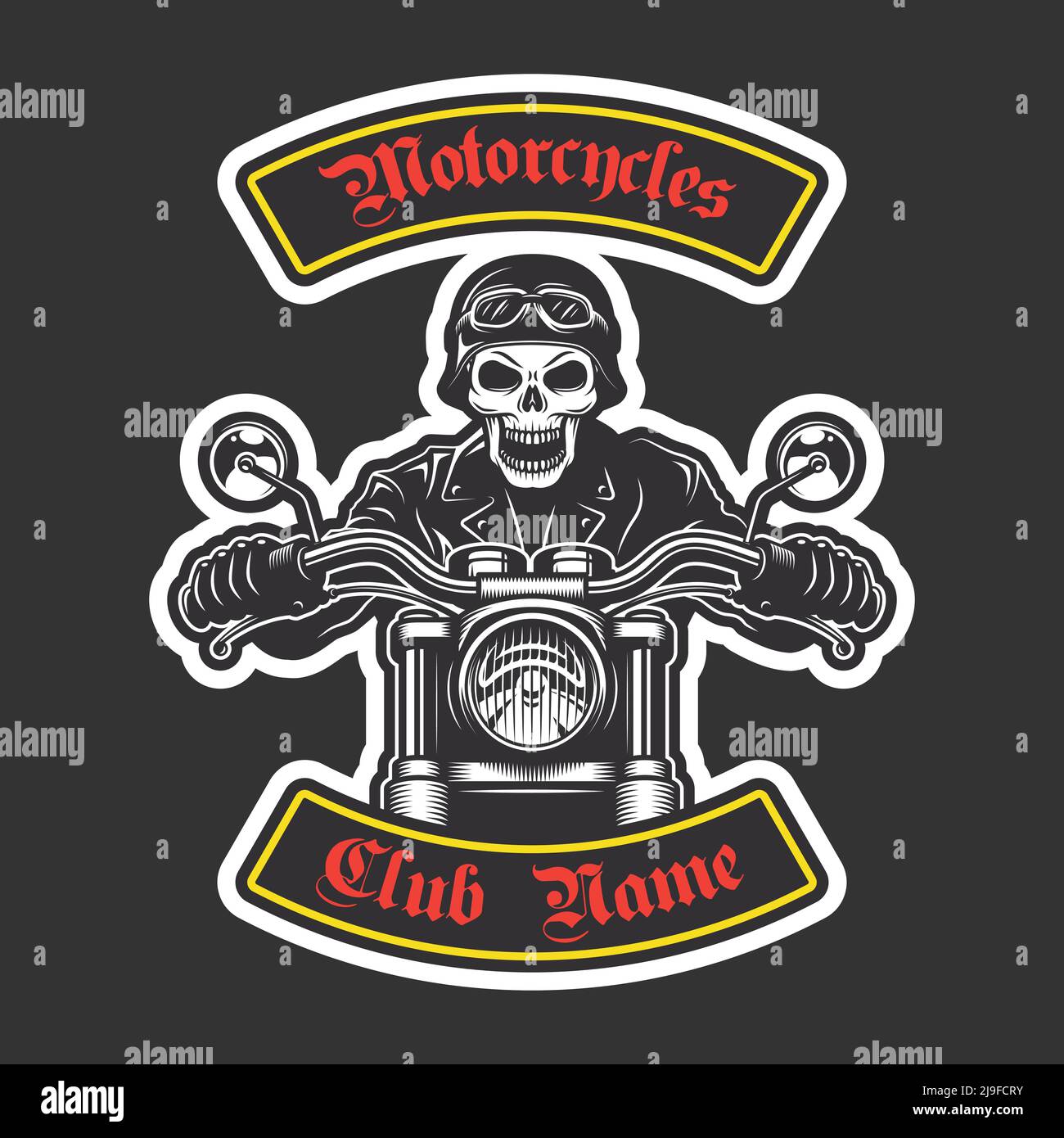 Classic biker embroidery for jacket. Motorcycle theme Stock Vector ...