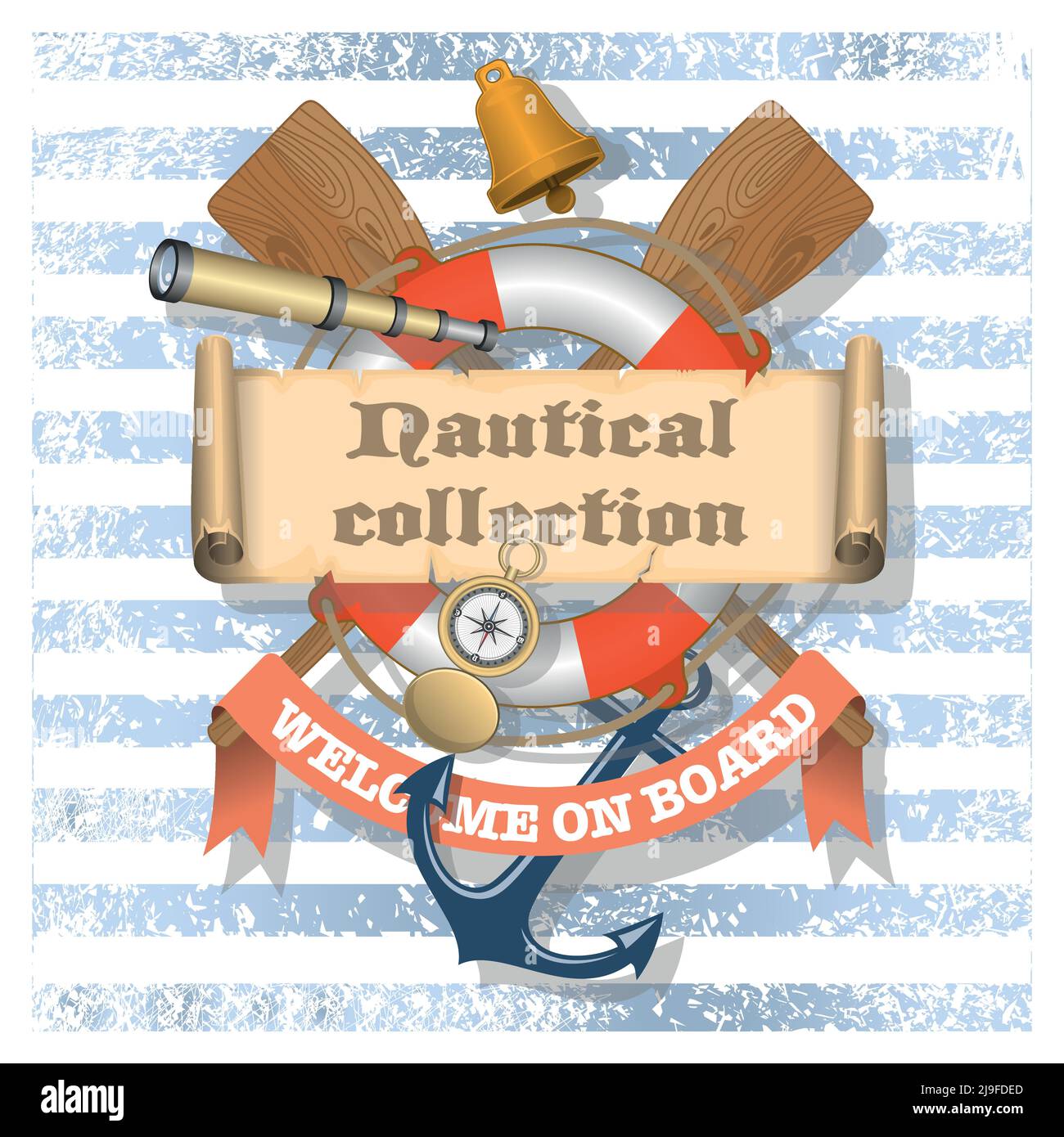 Collection of nautical designed elements Stock Vector Image & Art - Alamy