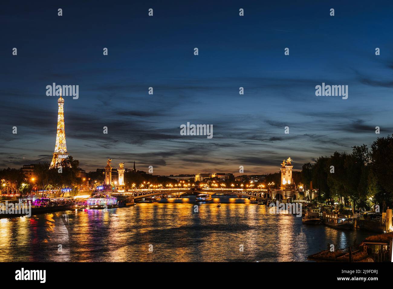 The Alexander the third bridge on the Seine in Paris France Stock Photo ...