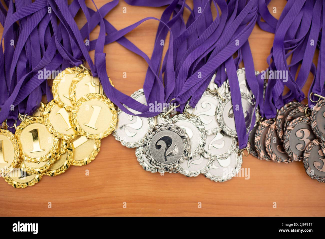 Medals for winners. Badge of distinction for sporting achievements ...