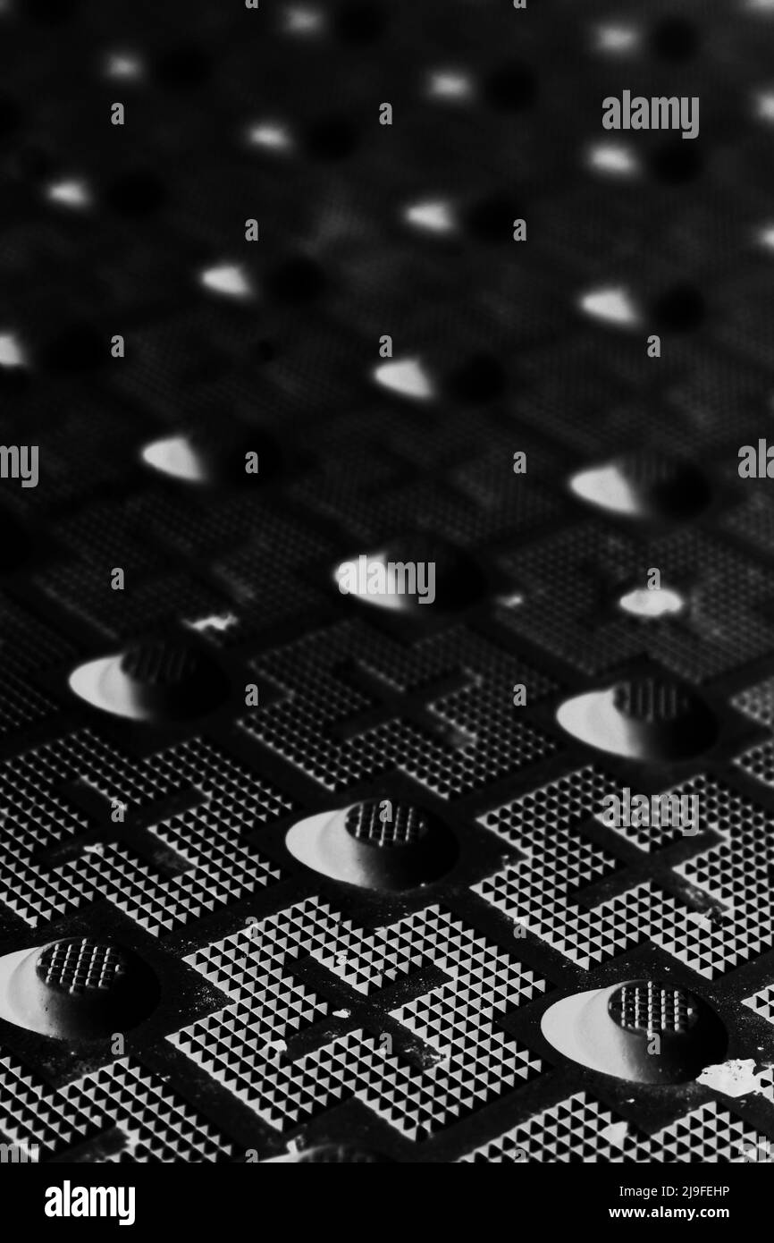 Textured flooring on the ground surface warning the pedestrians of ...