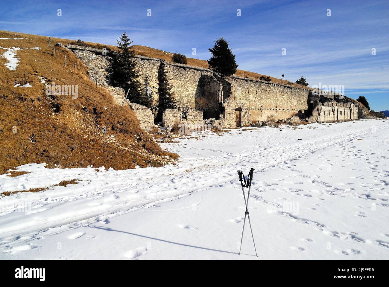 WWI. Asiago Plateau, Veneto. Mount Lisser, The Lisser Italian fort ...