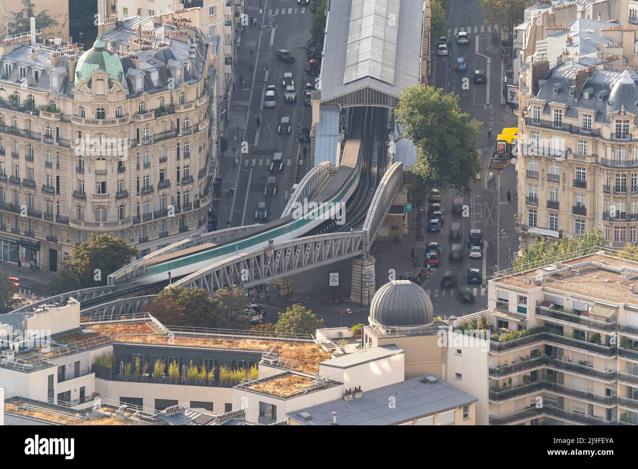 Paris, France - 2 may 2022 : metro of the line 6 at Pasteur station end ...