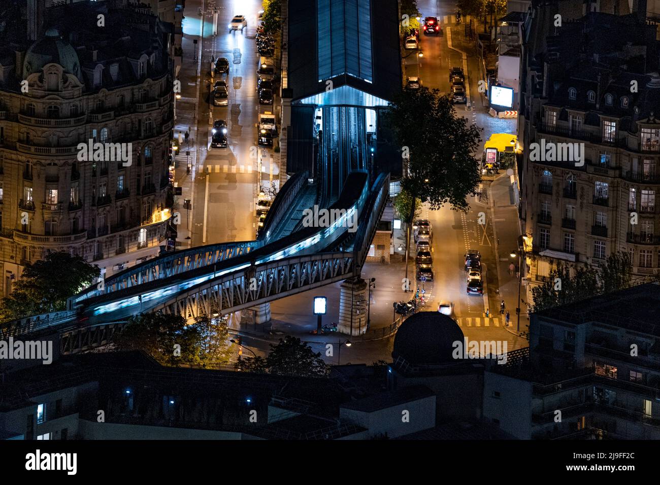 Paris, France - 2 may 2022 : metro of the line 6 at Pasteur station end ...