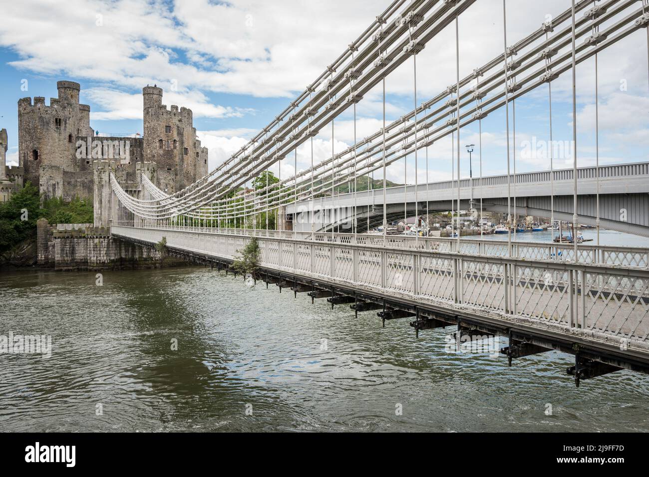The Conwy Suspension Bridge is a Grade I-listed structure and is one of ...