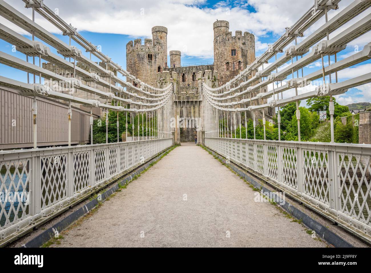The Conwy Suspension Bridge is a Grade I-listed structure and is one of ...