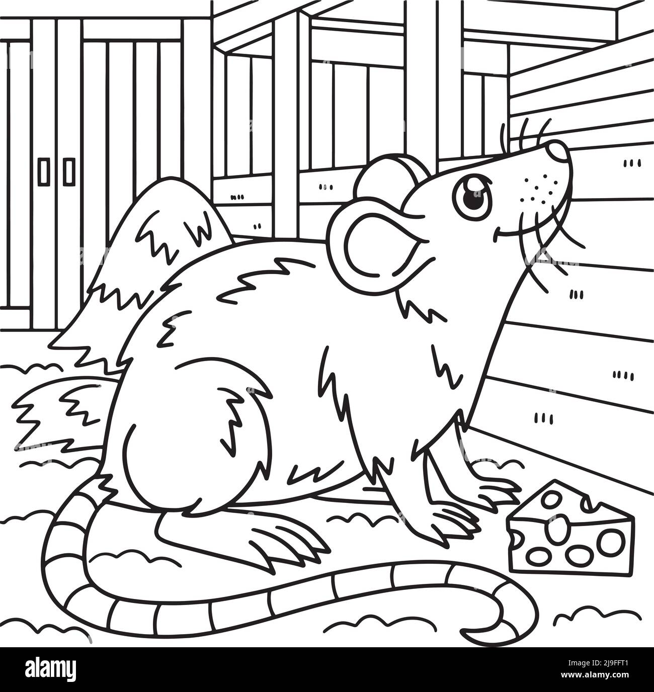 Mouse Coloring Page for Kids Stock Vector Image & Art - Alamy