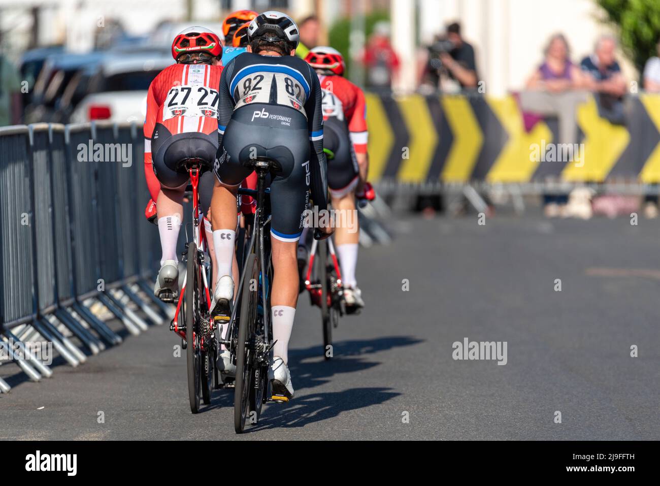 Cycle racers racing in the Sportsbreaks Tour Series cycle race round ...