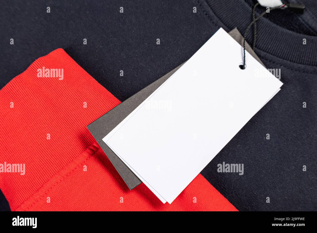 Plain clothing price tag close up place for your text or logo Stock ...