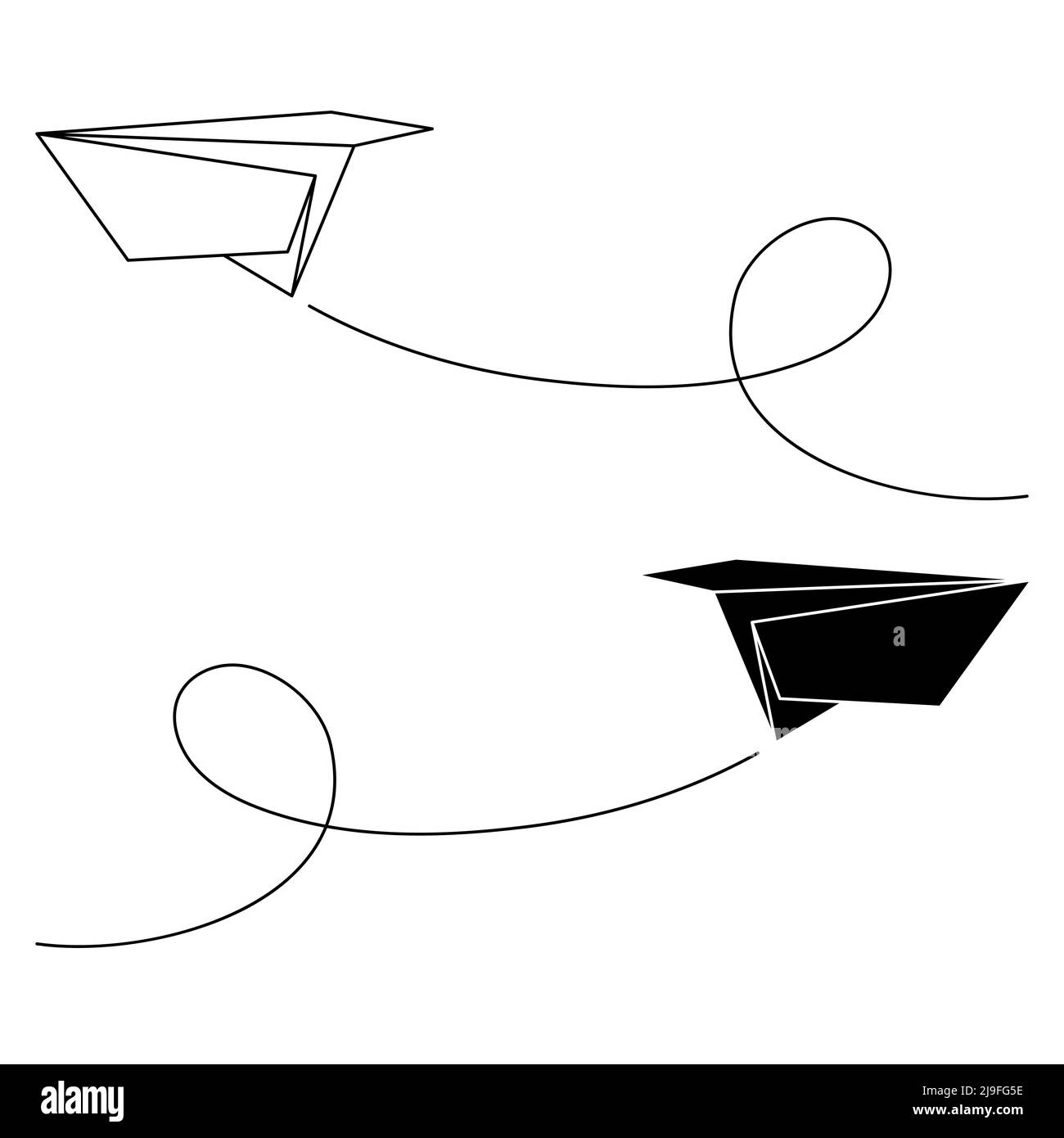 Black Paper Airplane Clipart