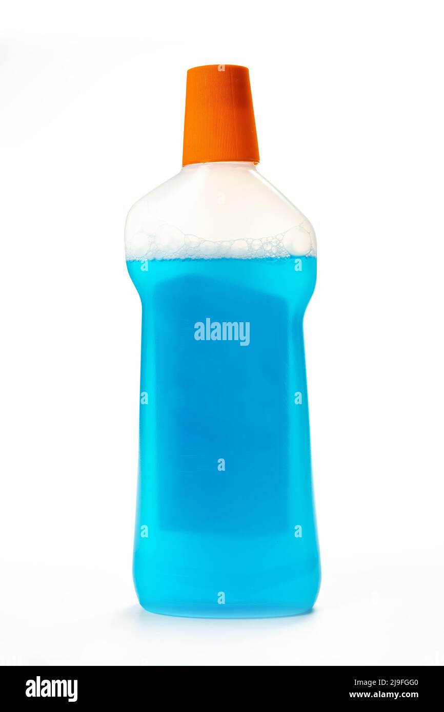 Plastic bottle of cleaning product. Isolated on white background Stock ...