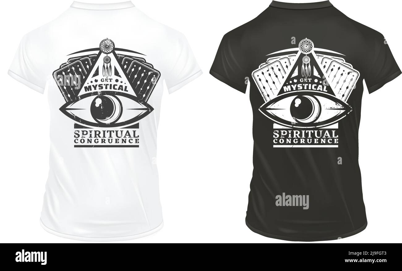 Vintage mystic prints template with inscriptions third eye cards ...