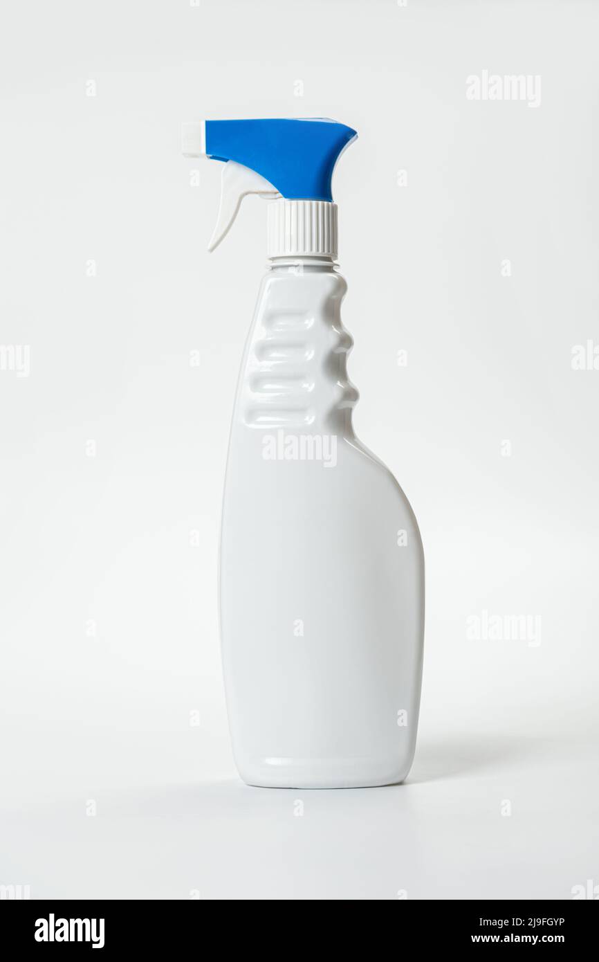 Plastic bottle of cleaning product. Isolated on white background Stock ...