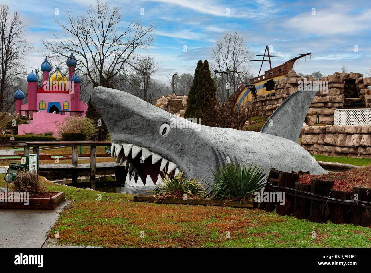 White Shark Miniature golf Stock Photo - Alamy