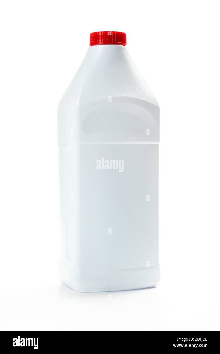 Plastic bottle of cleaning product. Isolated on white background Stock ...