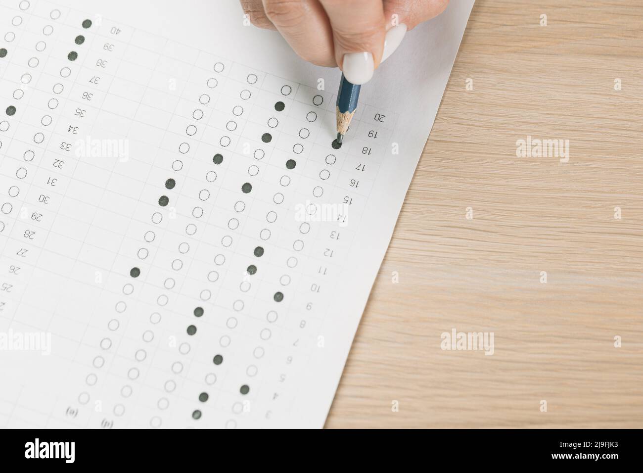 Students hands to take exams, writing an exam room with a pencil ...