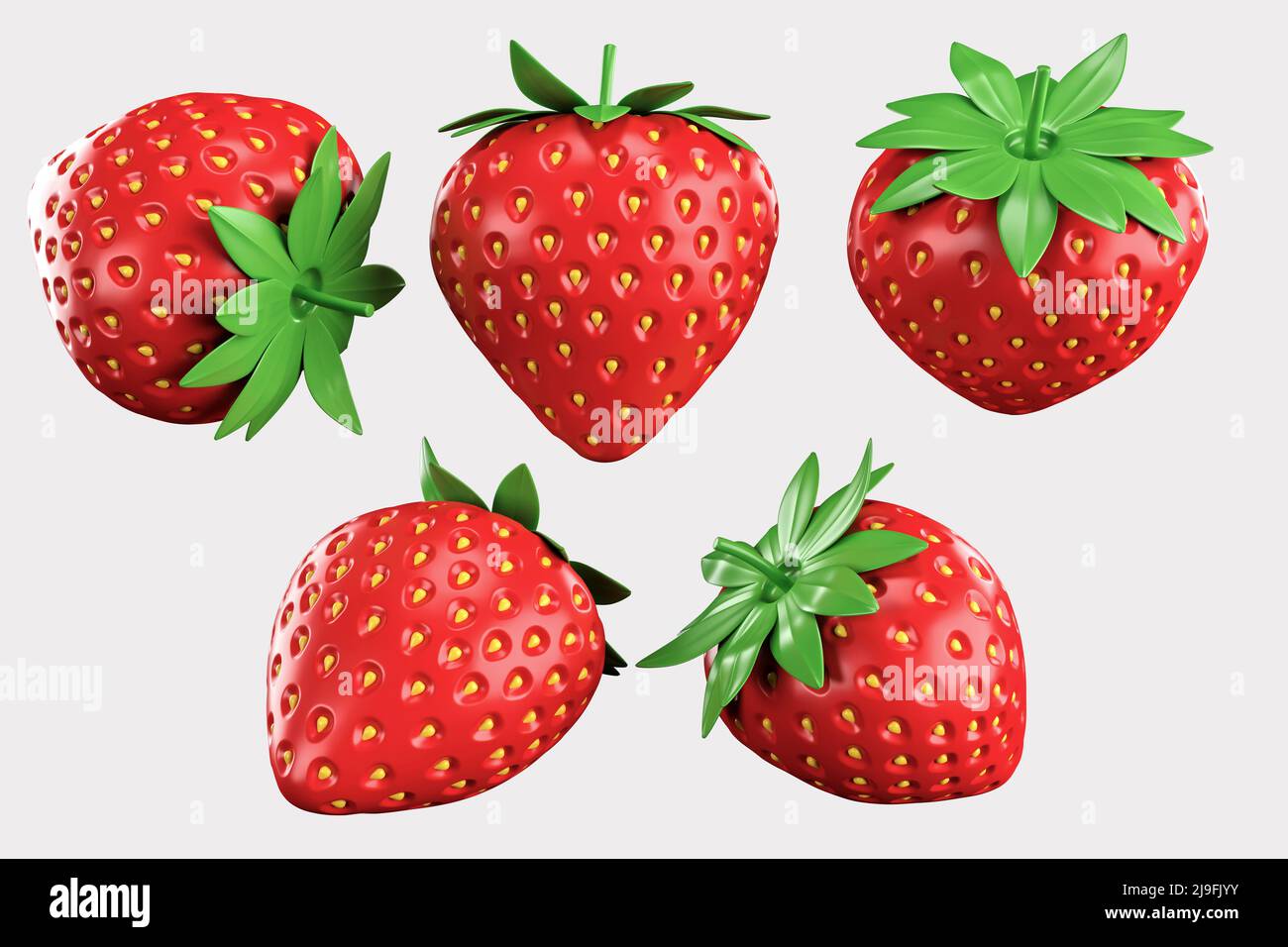 Strawberry isolated. Strawberries isolate. Whole strawberry on white ...