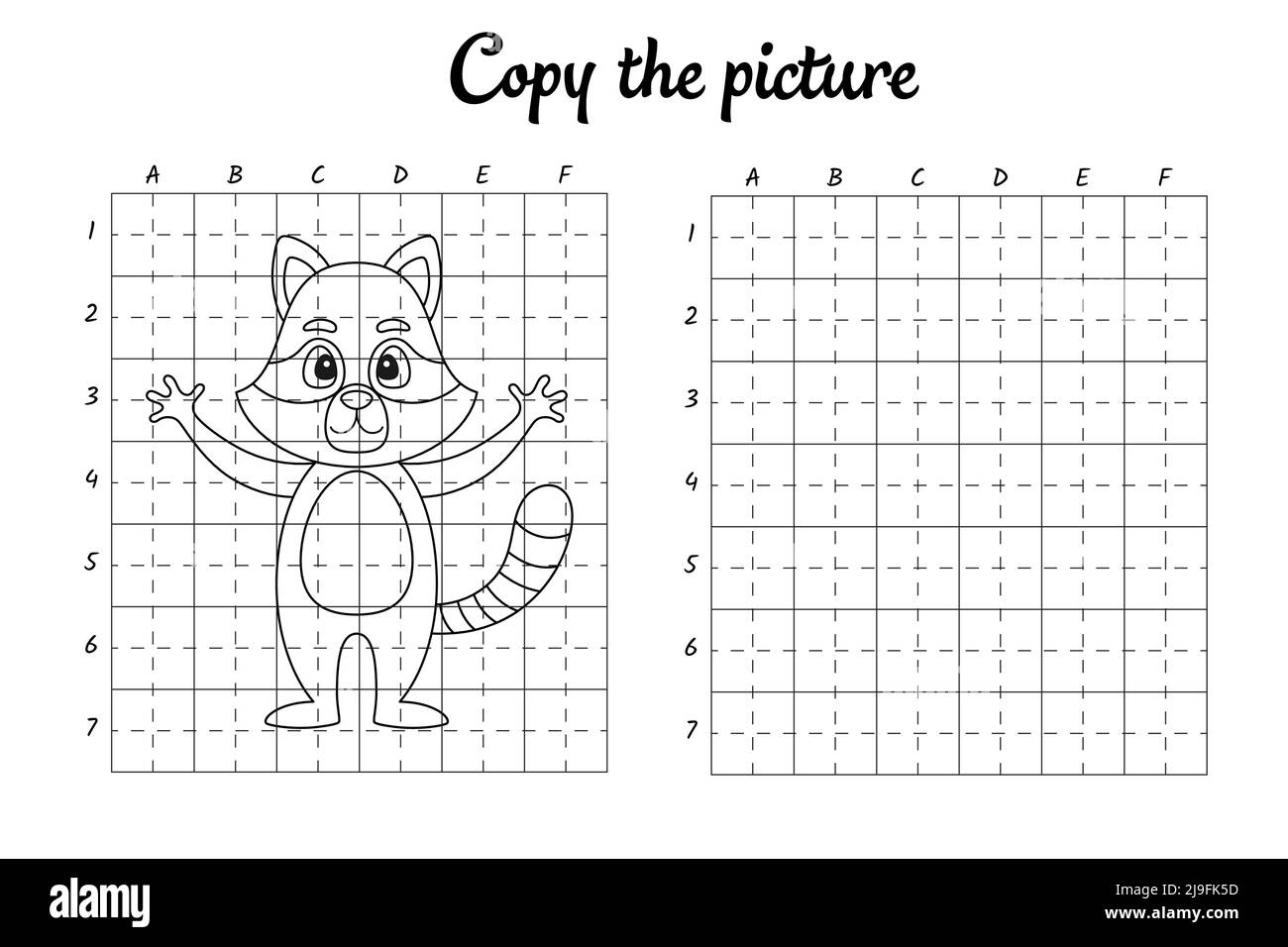 Copy the picture. Draw by grid. Coloring book pages for kids ...