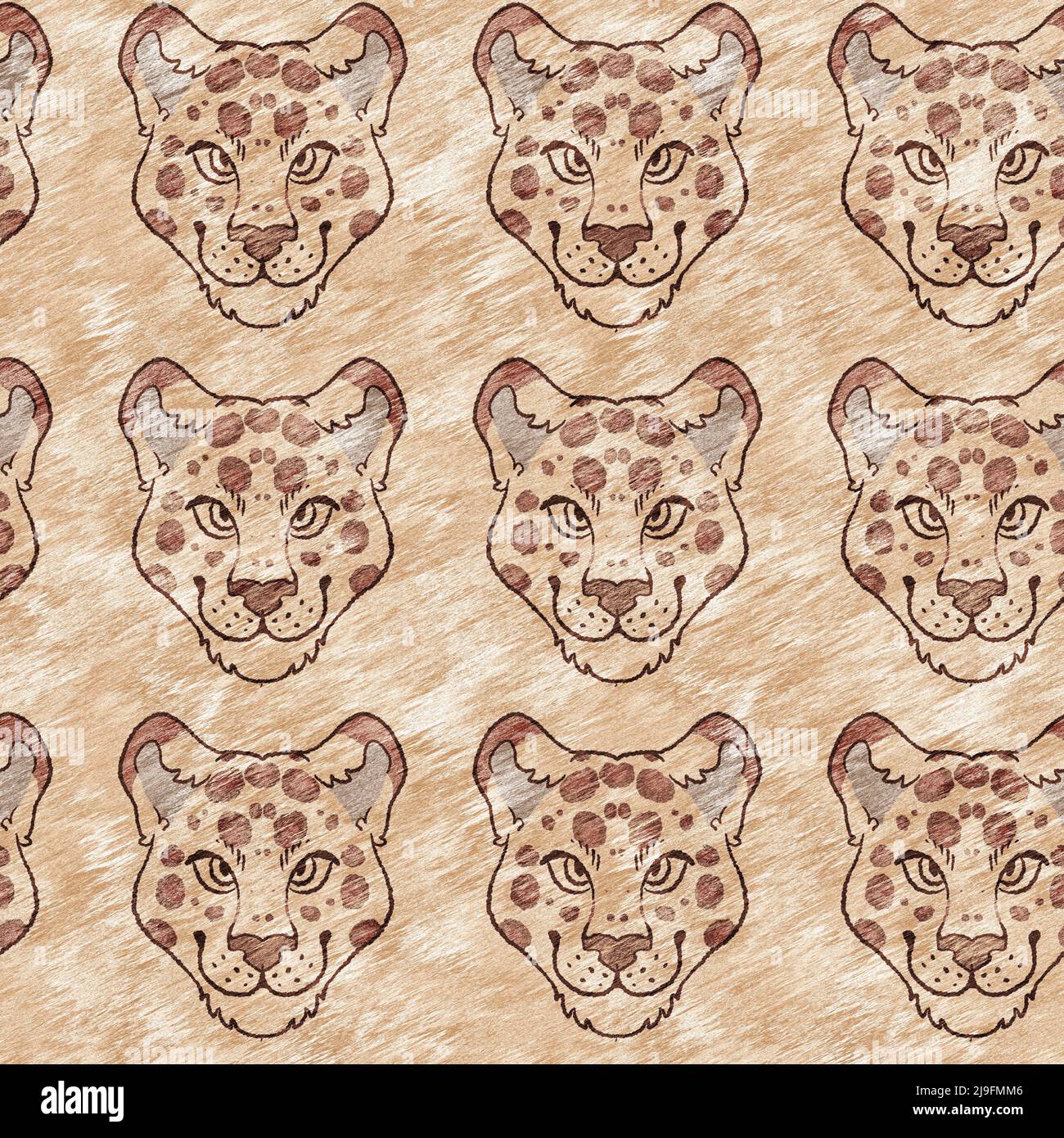 Cute safari leopard wild animal pattern for babies room decor. Seamless ...