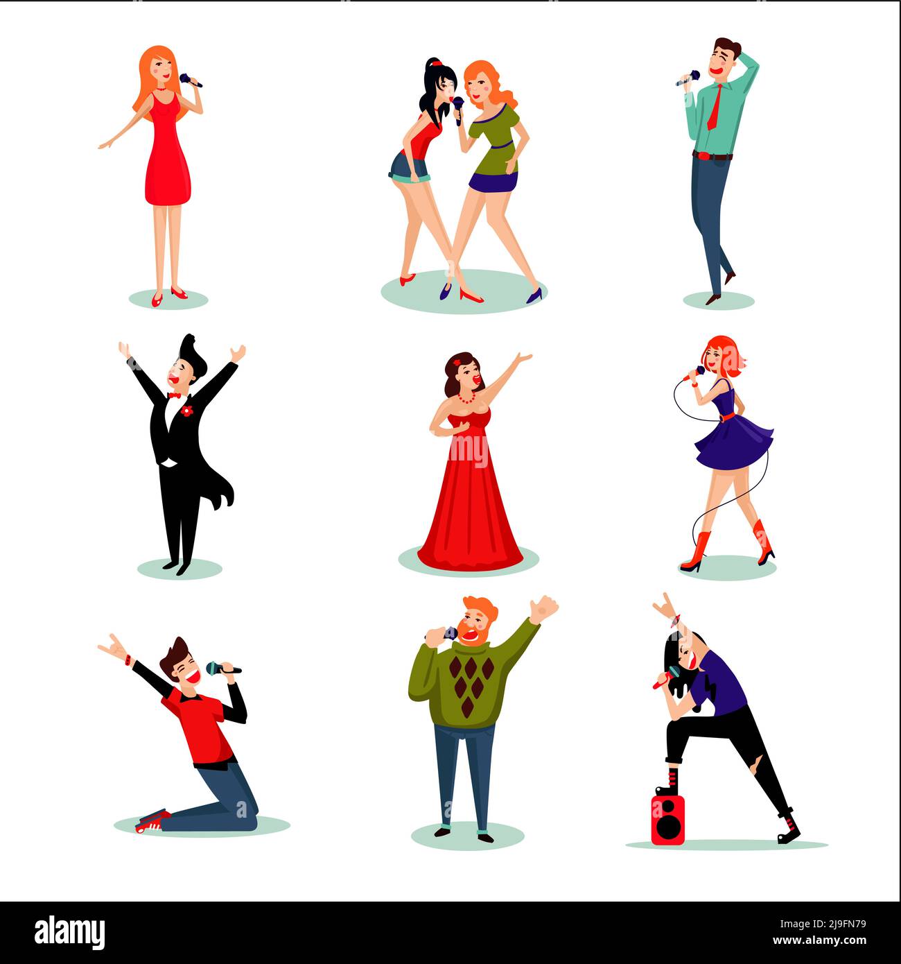 Singers in costume Stock Vector Images - Alamy